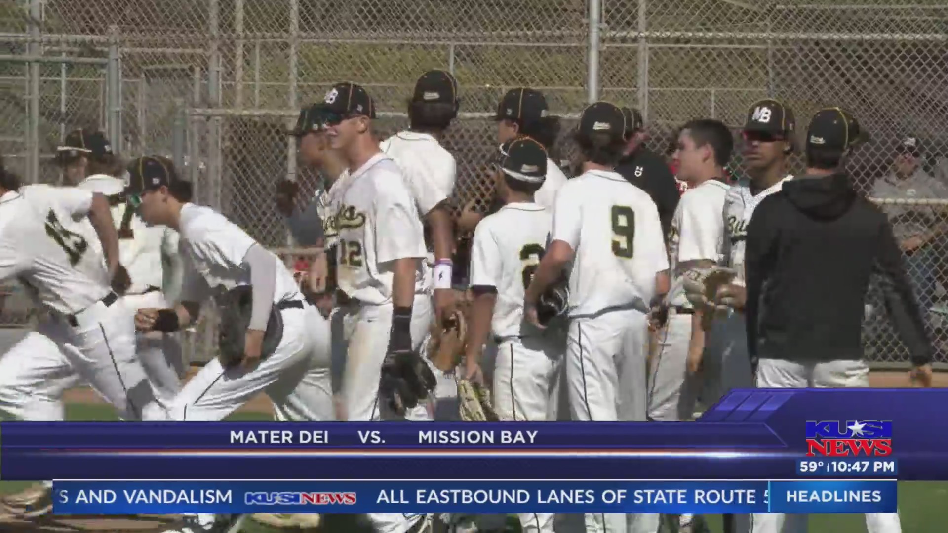 Baseball: Mission Bay 9, Mater Dei 4 – FOX 5 San Diego & KUSI News