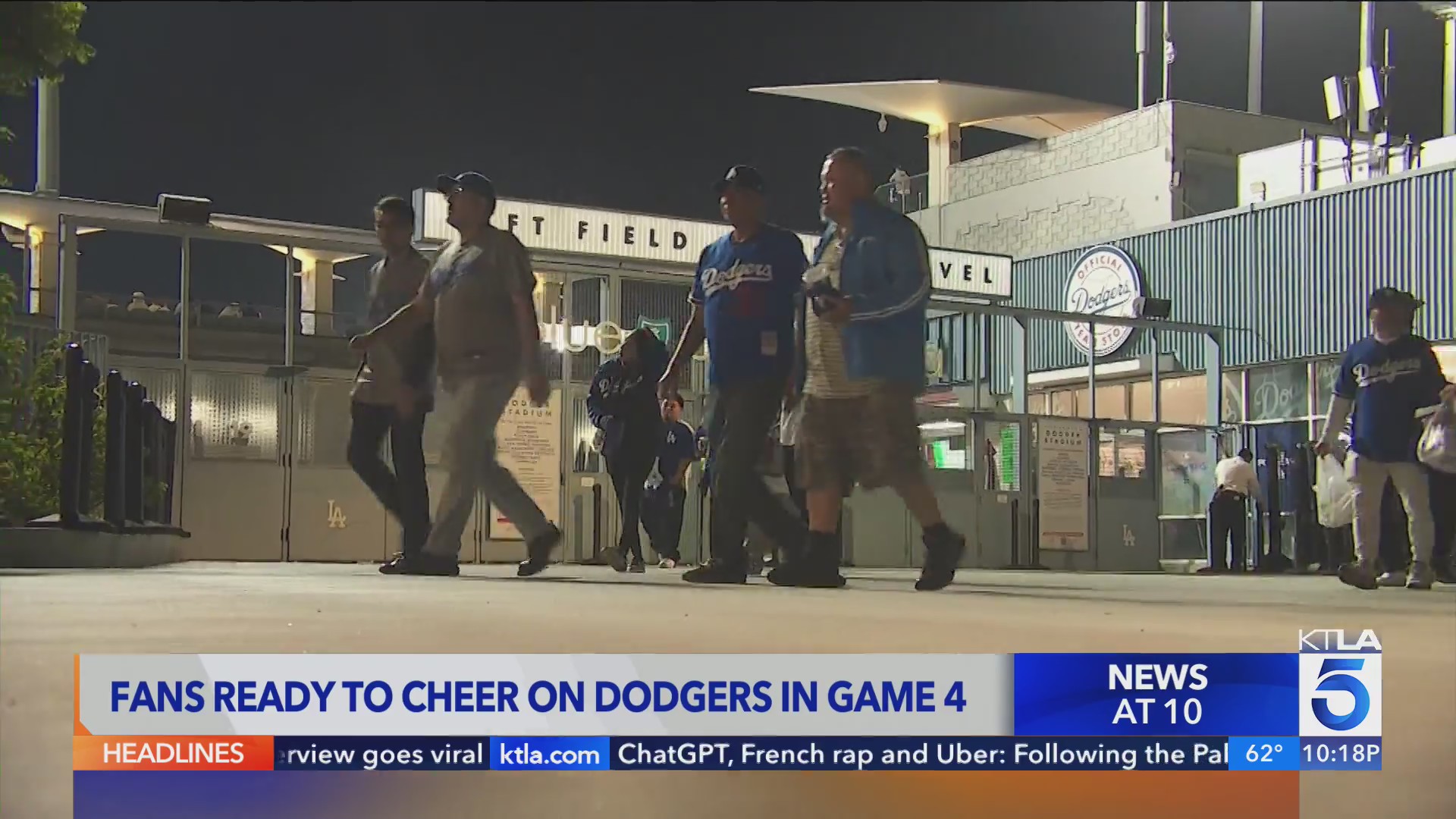 Fans ready to cheer on Dodgers in Game 4 of NLDS – KTLA