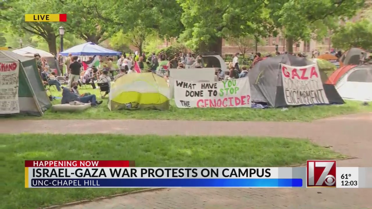 Israel-Gaza war protests on campus at Duke and UNC-Chapel Hill – CBS17.com