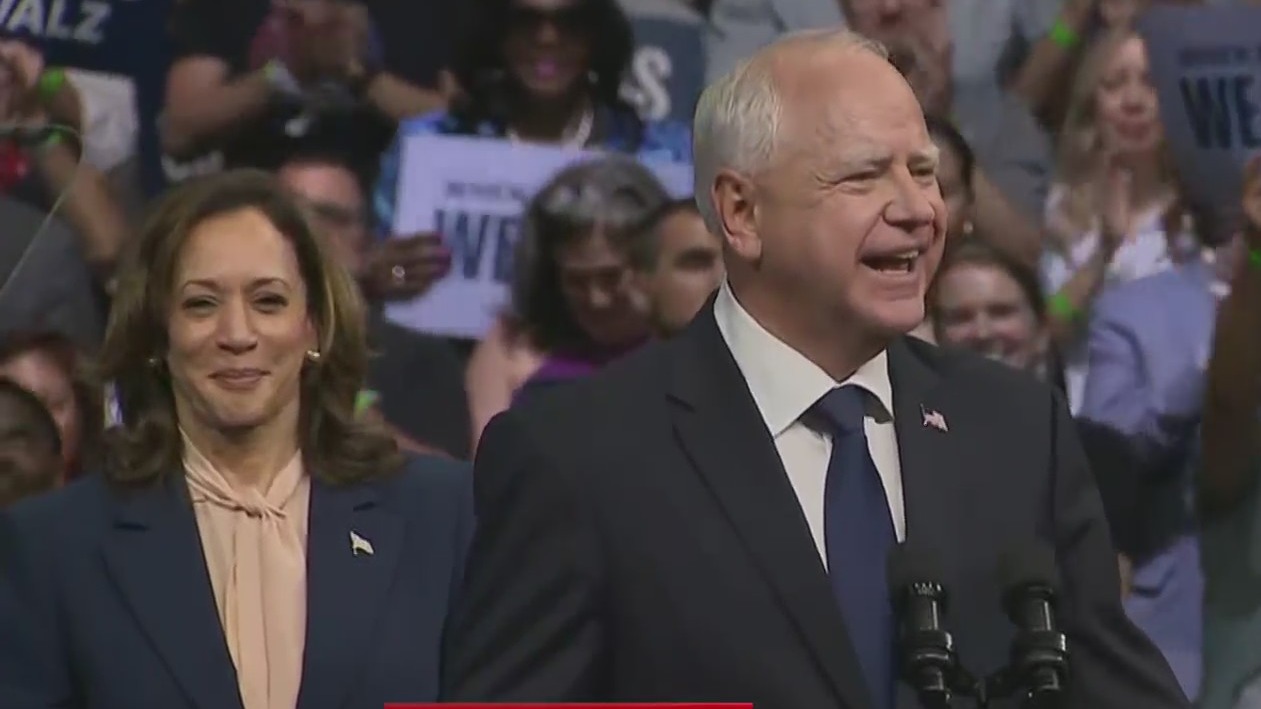 Gov. Walz debuts as Harris’ running mate: “I couldn’t be prouder to be ...
