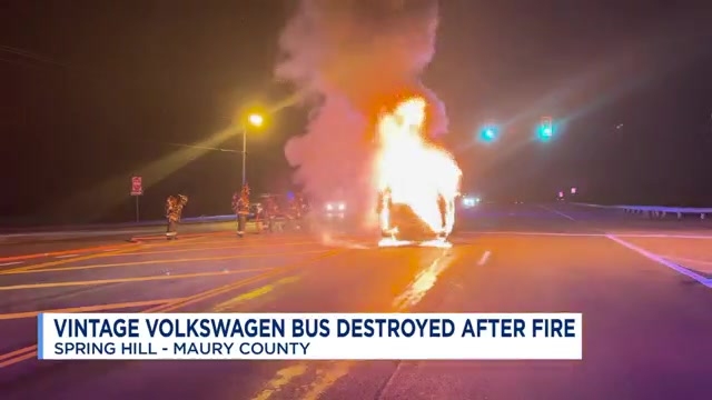 Vintage Volkswagen bus destroyed after fire – WKRN News 2
