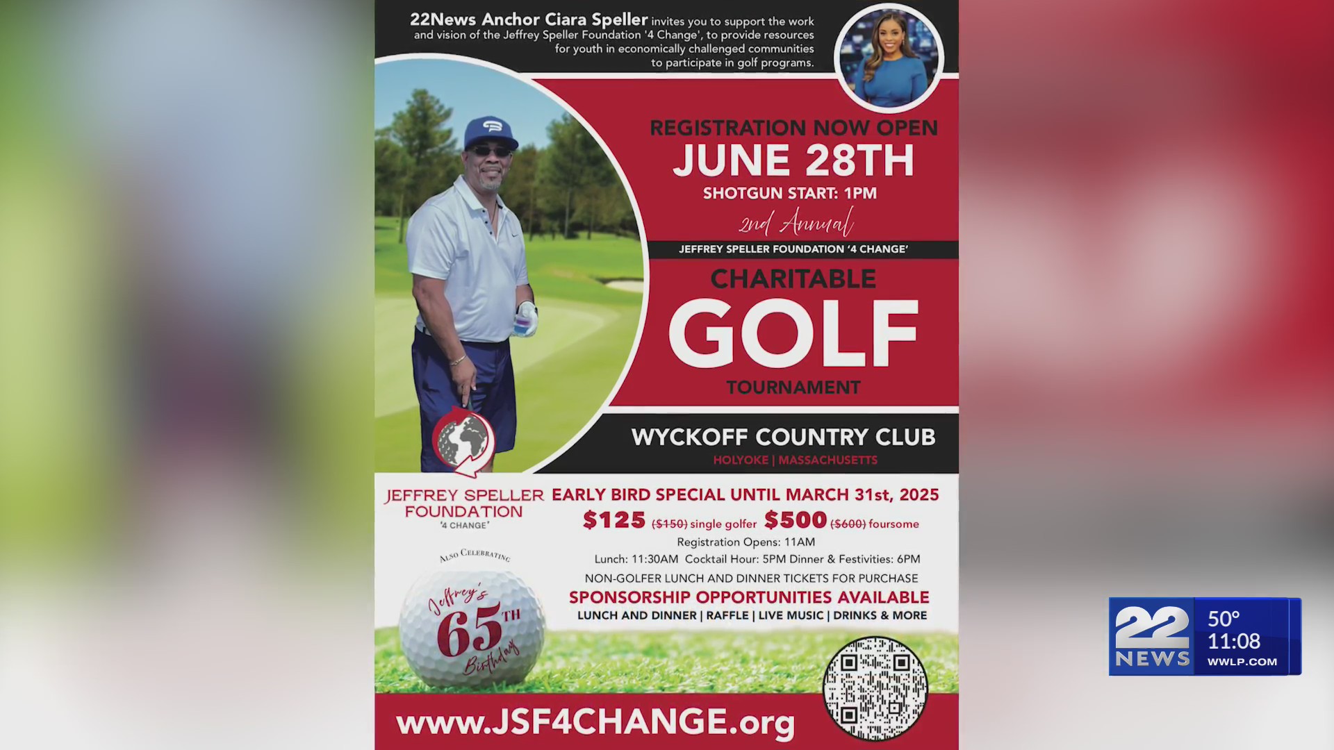 Early bird pricing open for Jeffrey Speller Charitable Golf Tournament ...