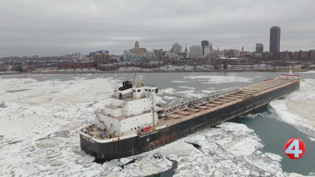 Ice on Lake Erie delays American Mariner’s transit, boom removal – News ...