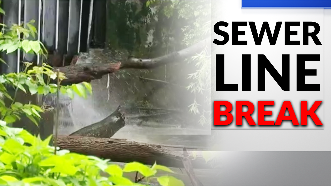 Sewer line breaks under Poland bridge – WKBN.com