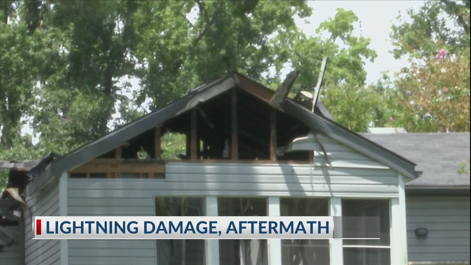 Lightning damage, aftermath – WSAV-TV