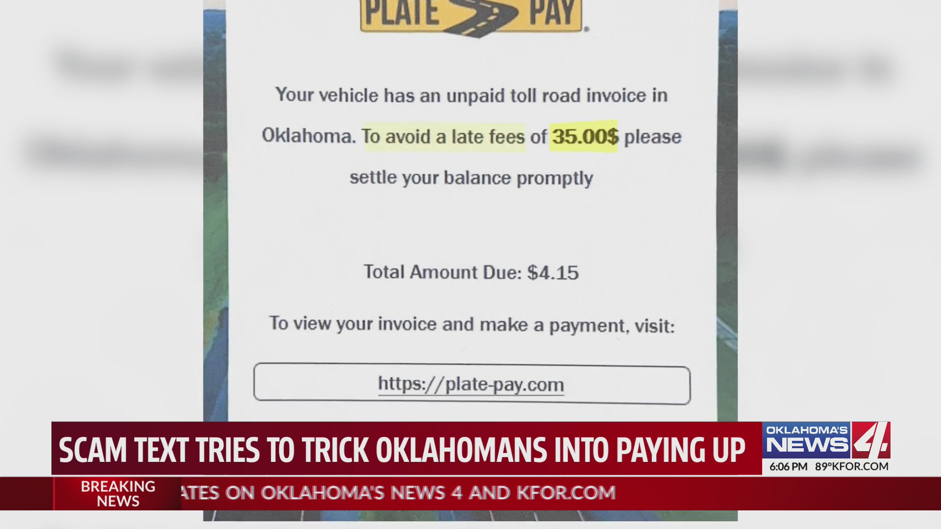 Scam text tries to trick Oklahomans into paying up – KFOR.com Oklahoma City