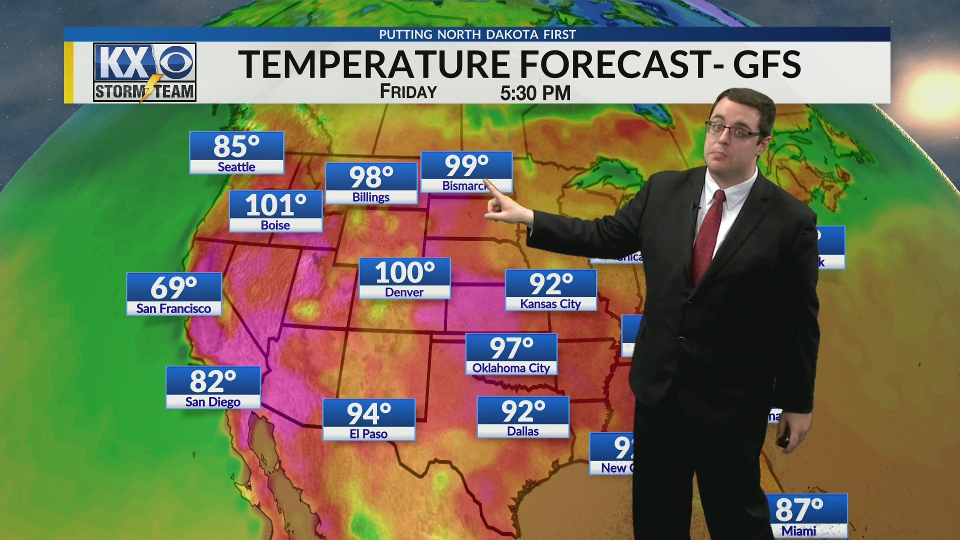 Meteorologist Stone Schafer’s Tuesday mid-day Full Forecast – KX NEWS