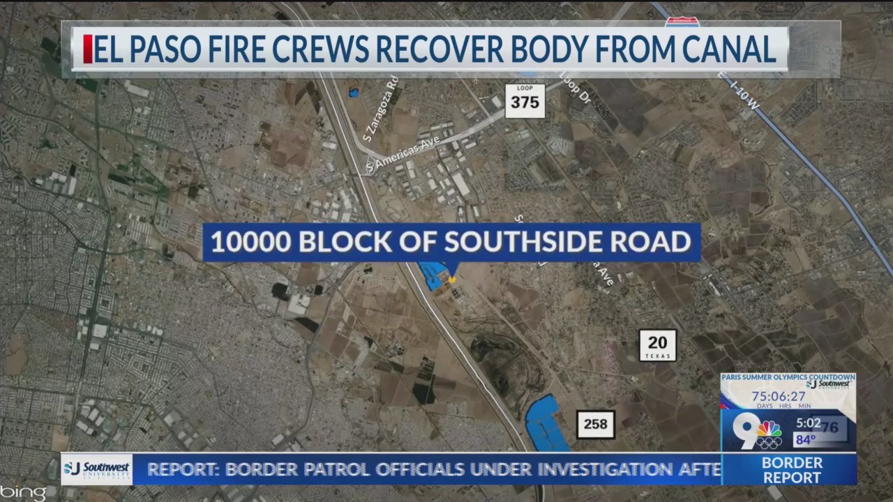 El Paso Fire crews recover body from Lower Valley canal – KTSM 9 News