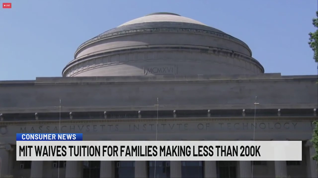 MIT waives tuition for families making less than $200K – NEWS10 ABC