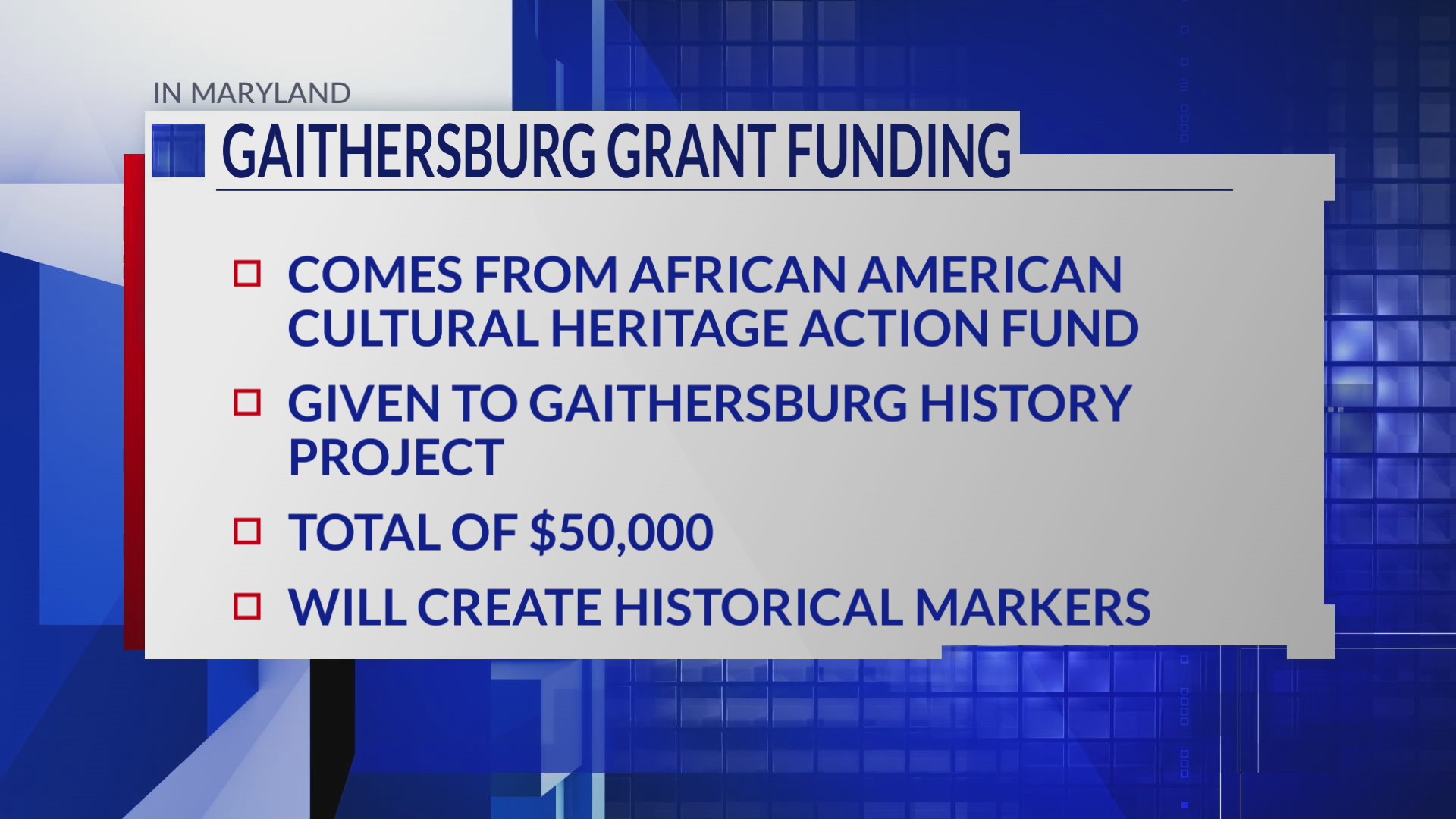 Gaithersburg receives $50K for historical marker honoring Metropolitan ...