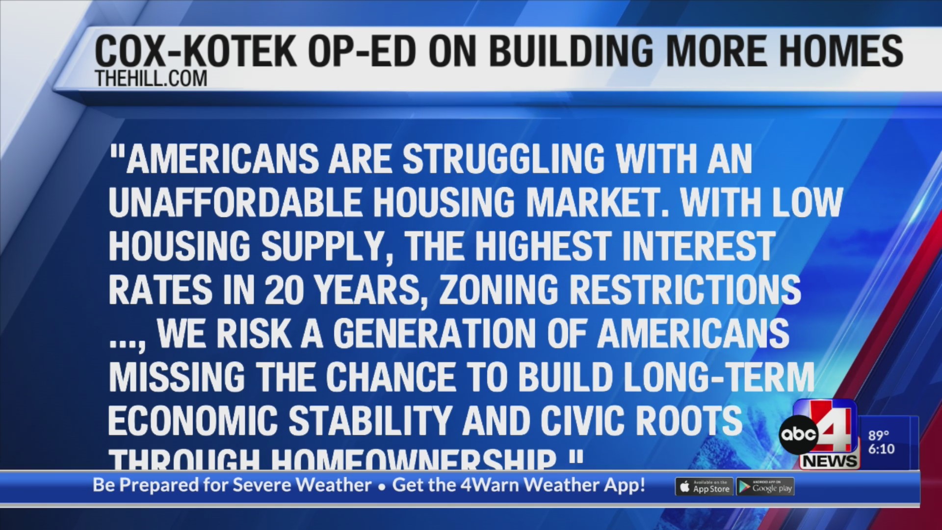 Cox releases op-ed on affordable housing – ABC4 Utah