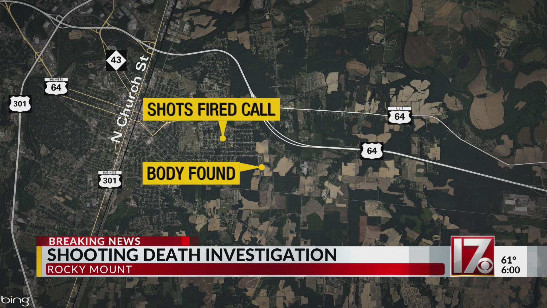 1 killed, 1 hurt in Rocky Mount shooting – CBS17.com