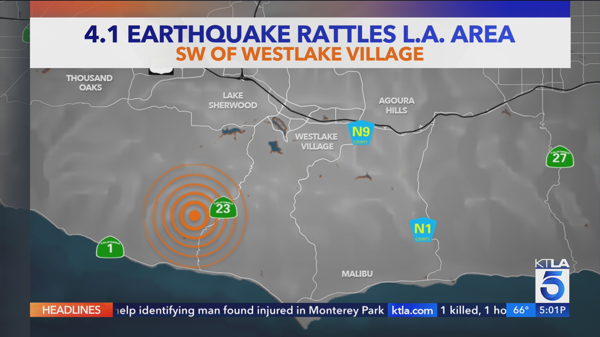 4.1-magnitude earthquake jolts Los Angeles area – KTLA