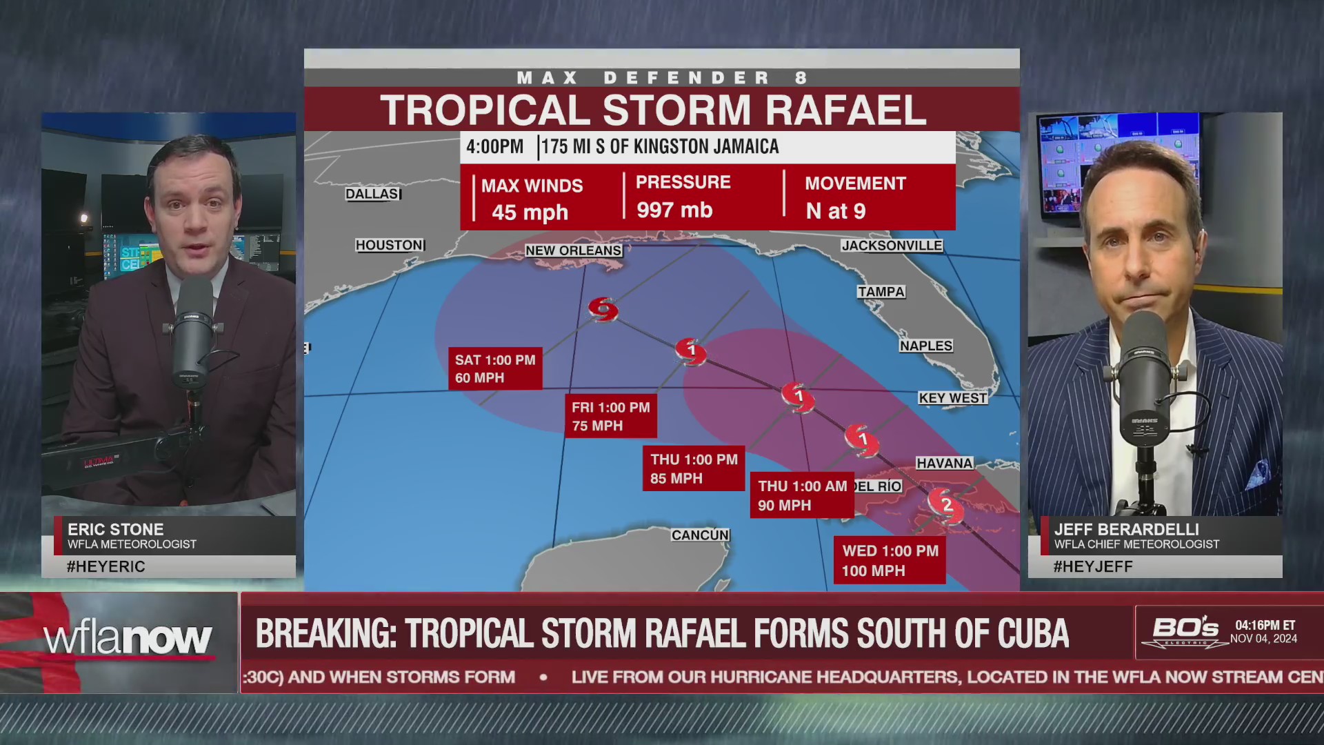 RARE NOVEMBER STORM: Tropical Storm Rafael forms in the Caribbean ...