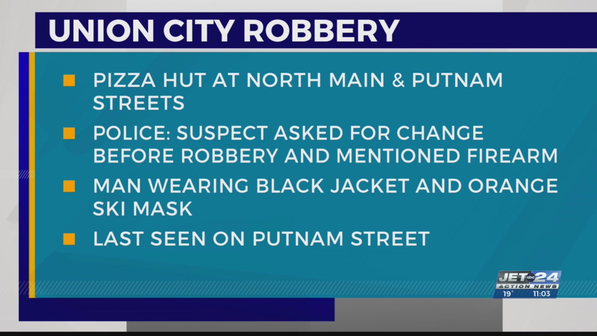 Union City police investigate armed robbery at Pizza Hut – WJET/WFXP ...