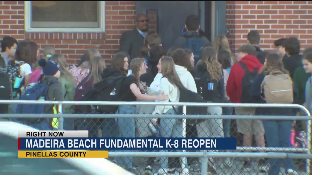 Madeira Beach Fundamental K-8 reopens to students following severe ...
