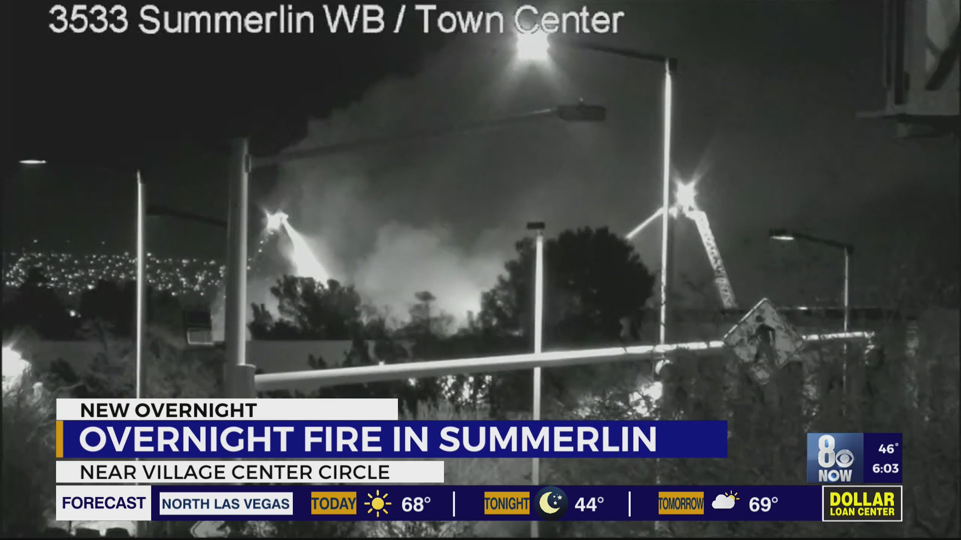 Overnight fire in Summerlin – KLAS