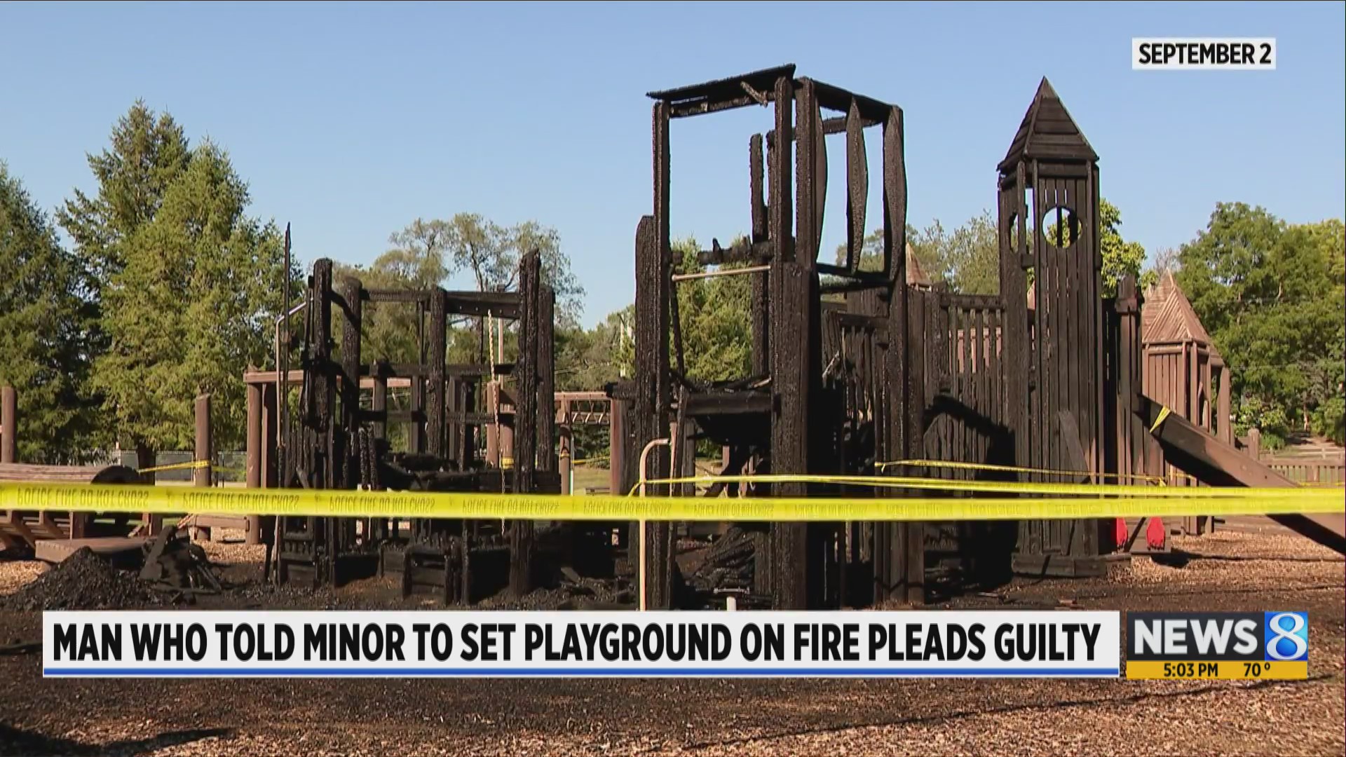 Man who told minor to set playground on fire pleads guilty – WOODTV.com