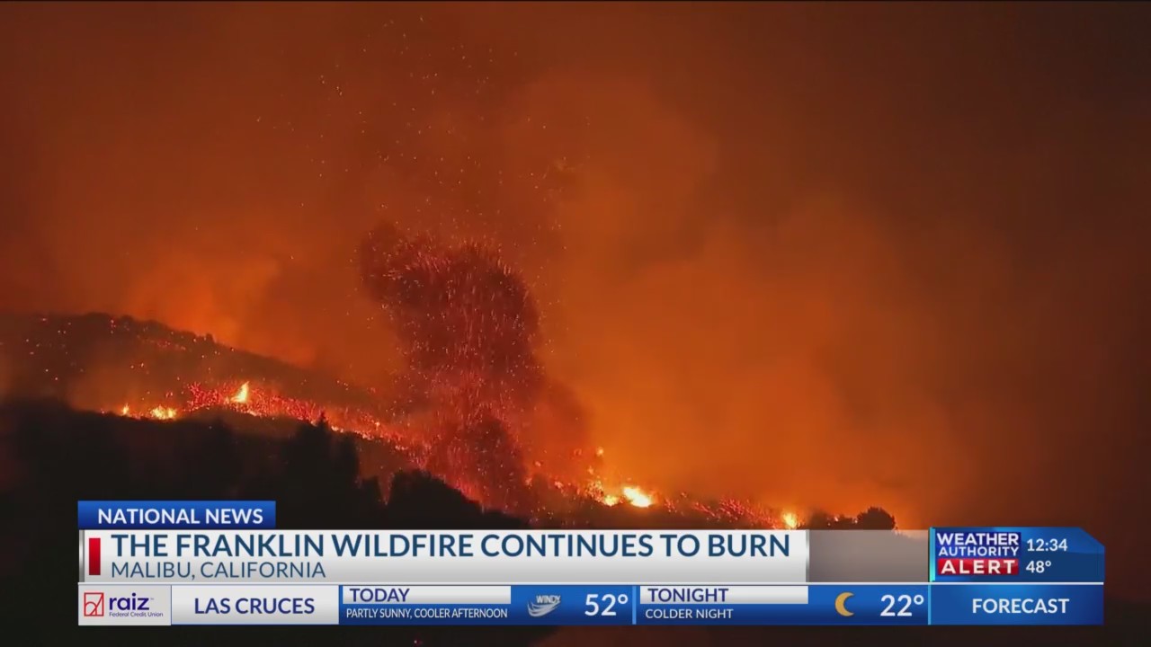 The Franklin wildfire continues to burn – KTSM 9 News