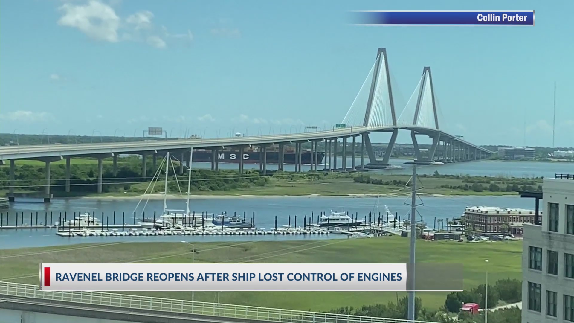 Ravenel Bridge reopens after container ship loses control of its ...