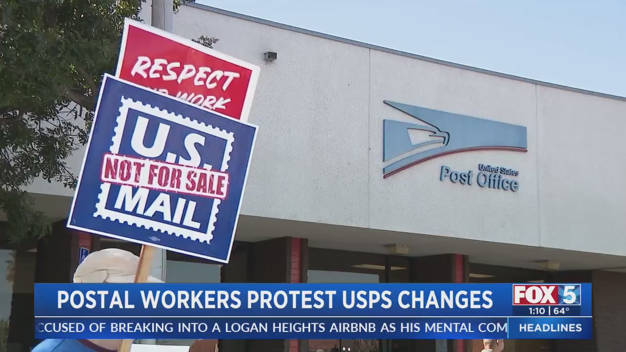 Postal workers protest USPS changes – FOX 5 San Diego & KUSI News