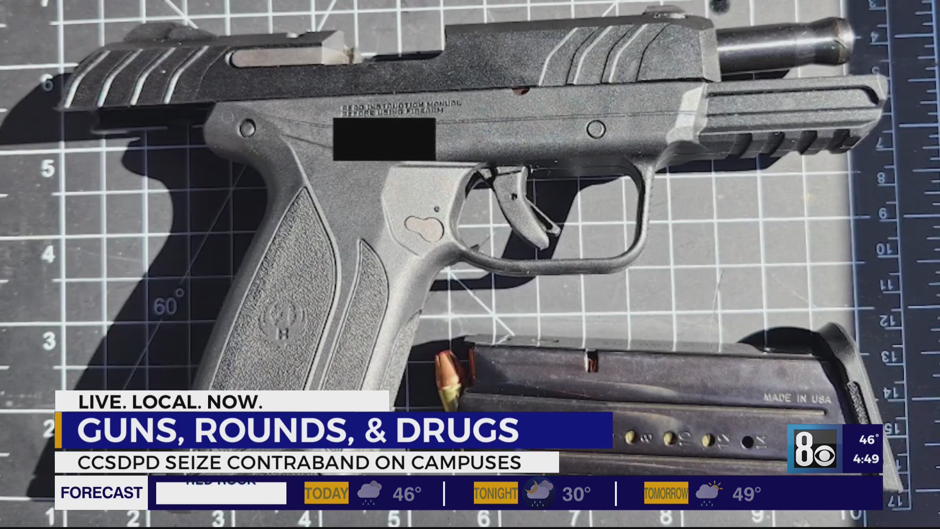CCSD police have seized guns, ammunition, and drugs – KLAS