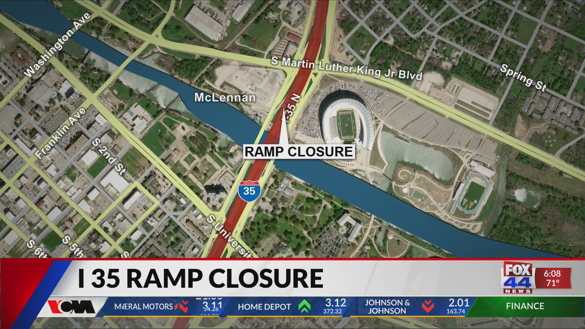 Waco I-35 construction to cause exit ramp closure – KWKT – FOX 44