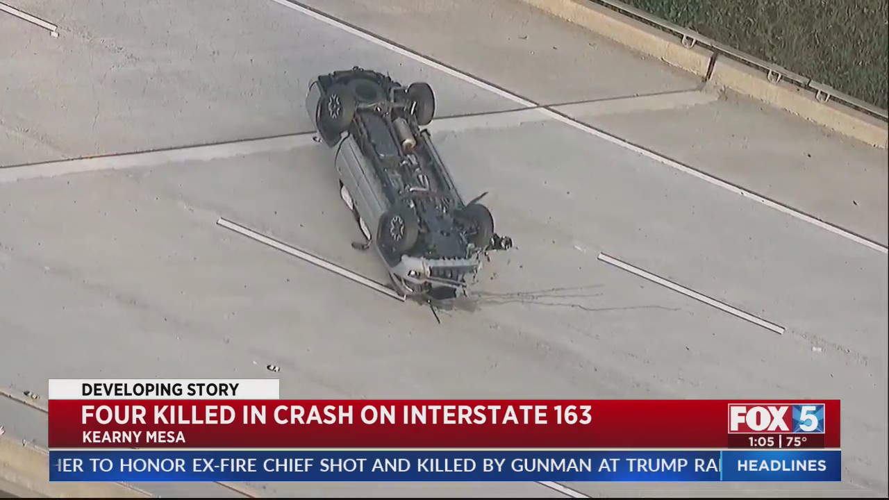 Four killed in suspected DUI crash on SR-163 – FOX 5 San Diego & KUSI News