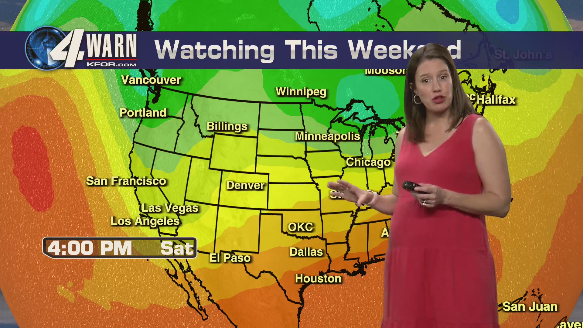 Emily Sutton talks about record highs and potential severe weather (5 ...