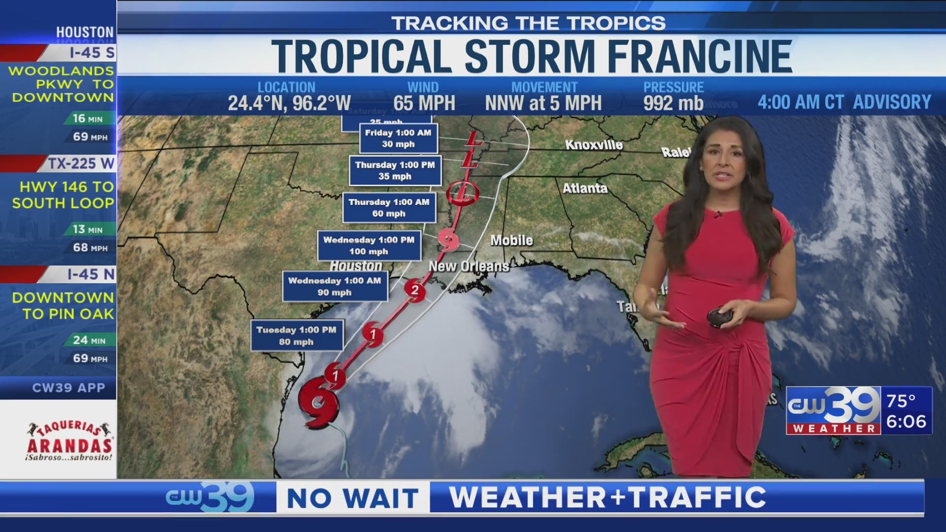 Tracking Francine: Latest path and futurecast of rain in southeast ...
