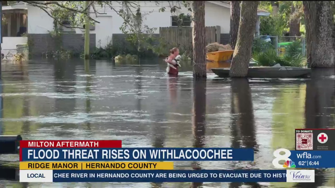 Flood threat rises on Withlacoochee River, families evacuate – WFLA