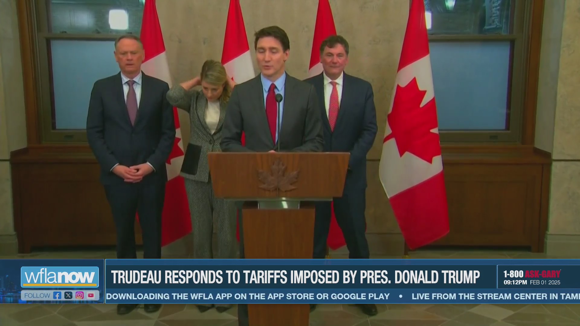 Trudeau responds to Tariffs imposed by President Trump – WFLA