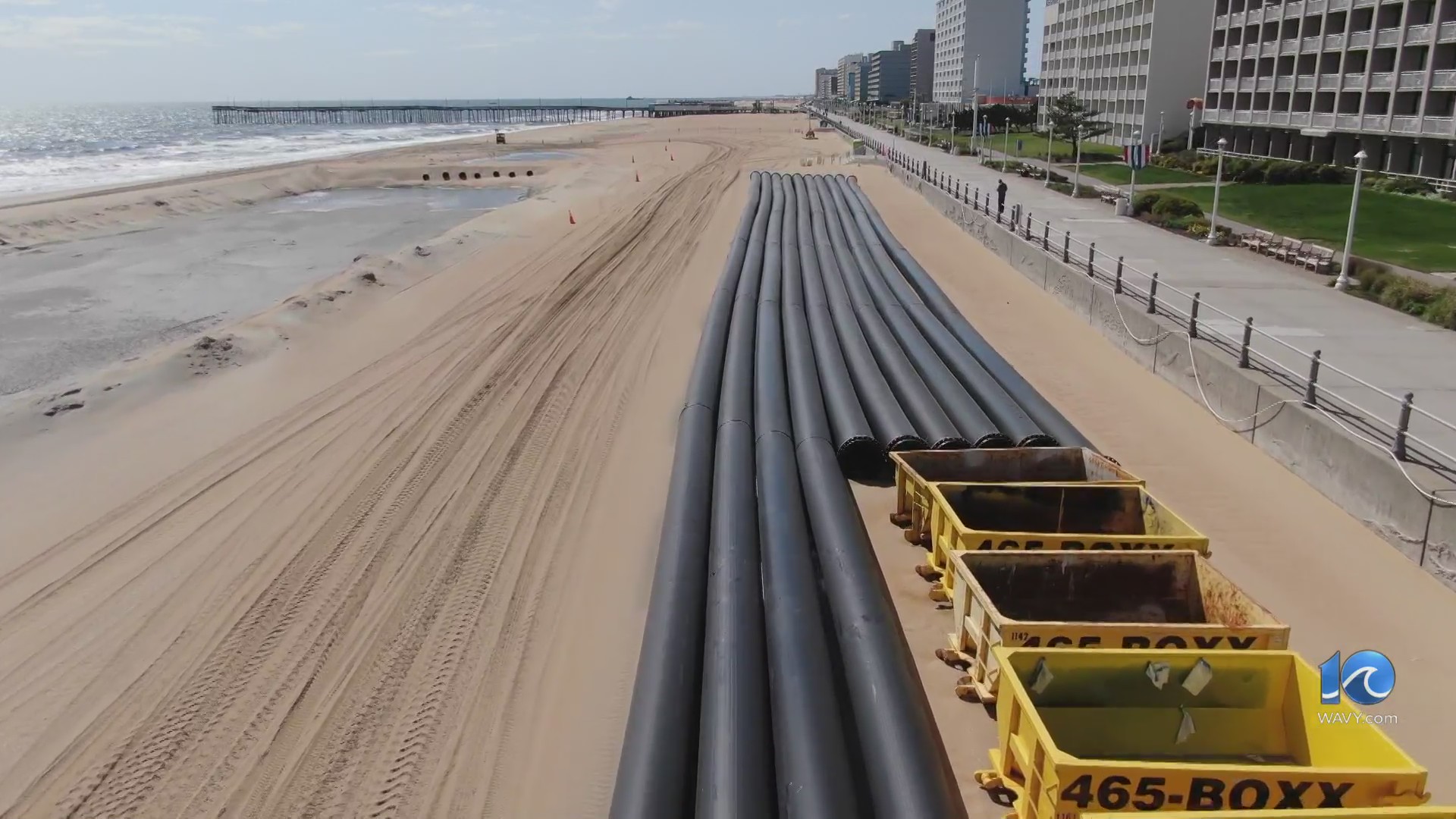 Beach replenishment project at VB Oceanfront paused – WAVY.com