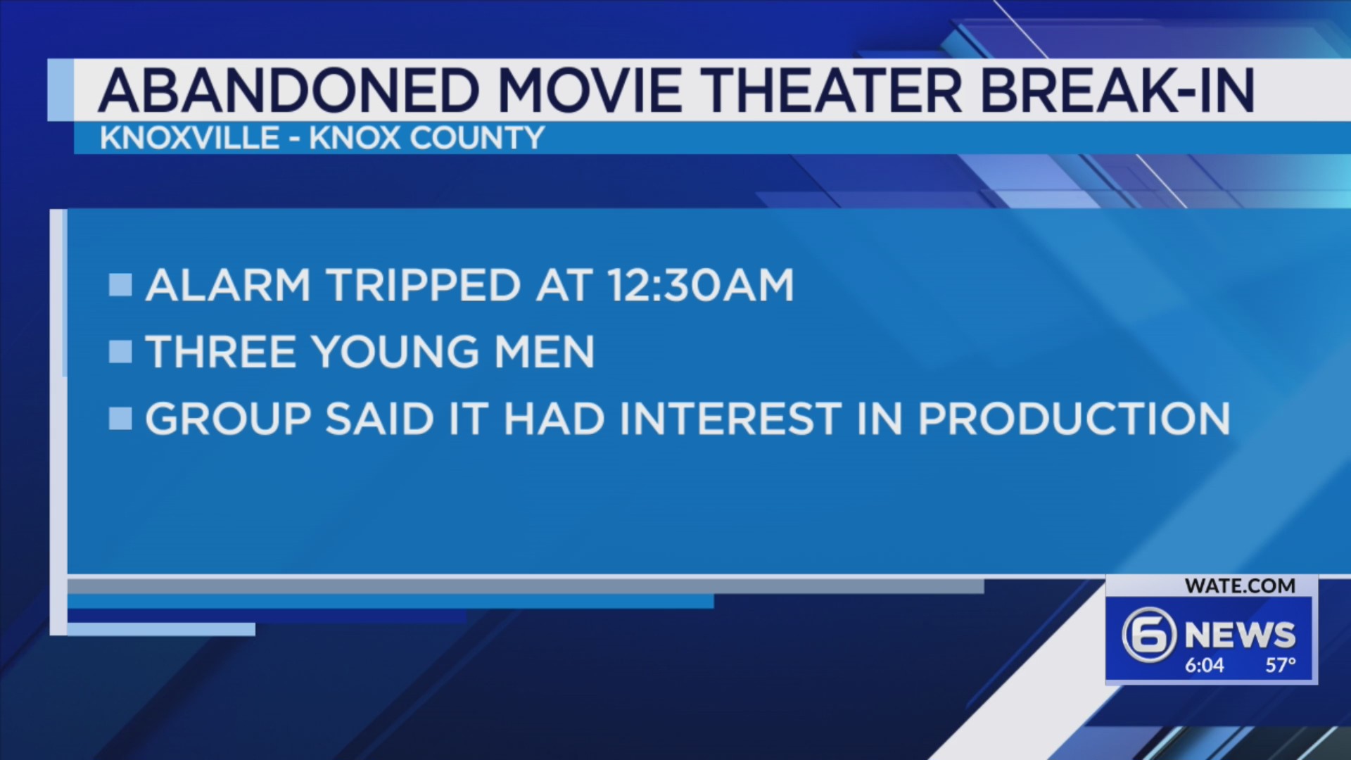 Three men accused of breaking into ‘abandoned’ AMC Theater – WATE 6 On ...