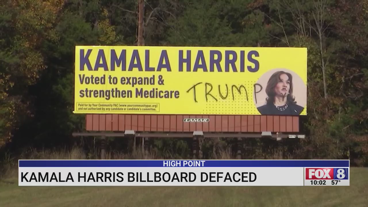 Kamala Harris billboard in High Point defaced – FOX8 WGHP