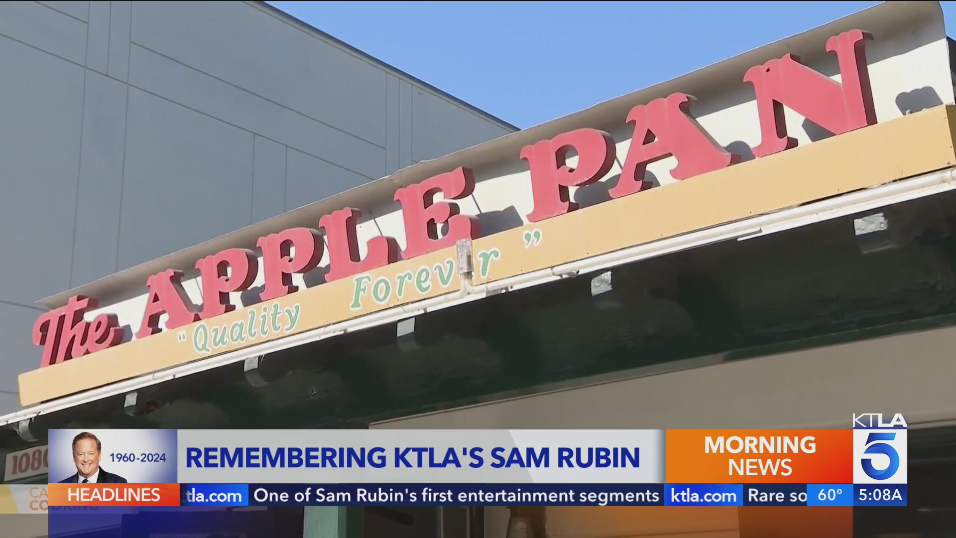 KTLA viewers invited to The Apple Pan Monday to remember Sam Rubin – KTLA
