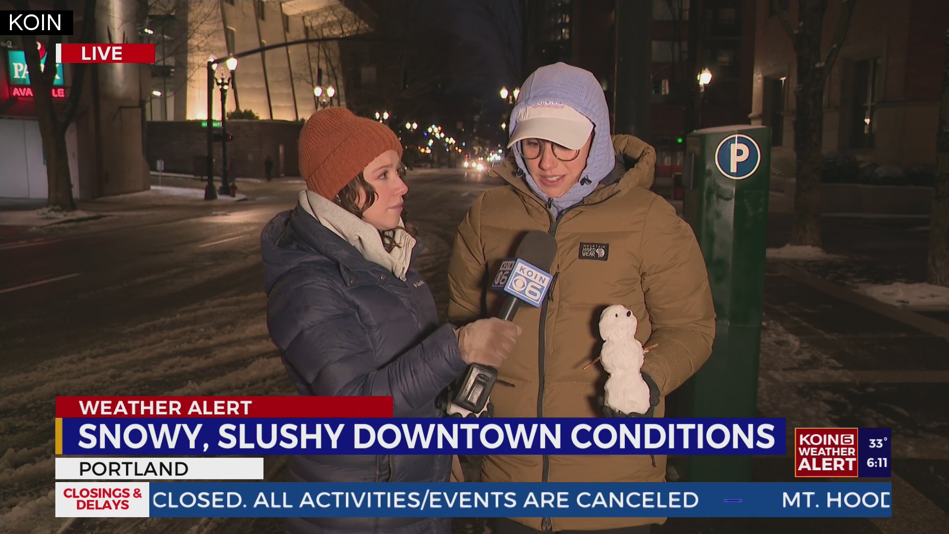 Reporter Elise Haas & Meteorologist Kelley Bayern make snowmen in ...