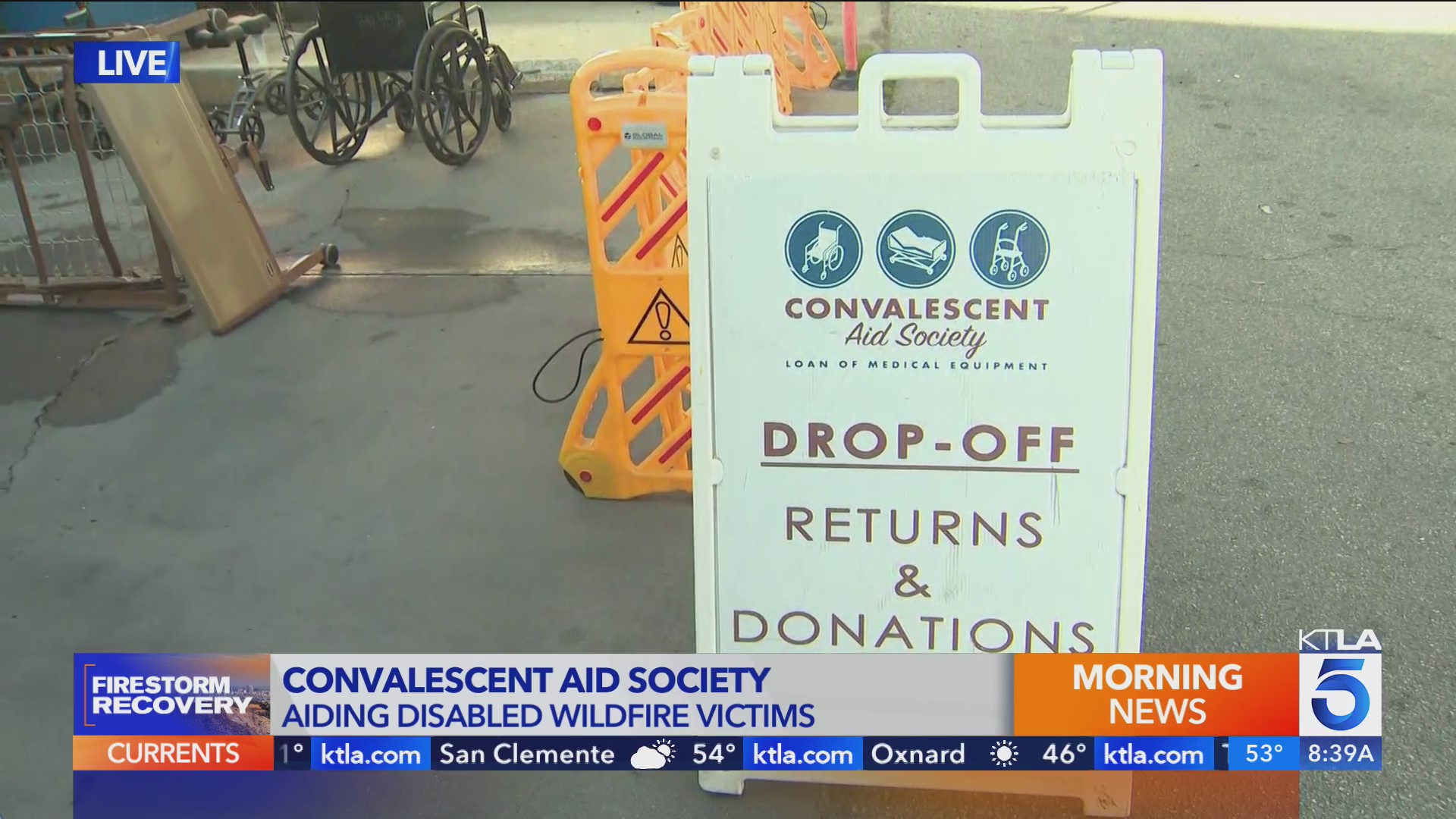 Wildfire Disaster Relief: Convalescent Aid Society – KTLA