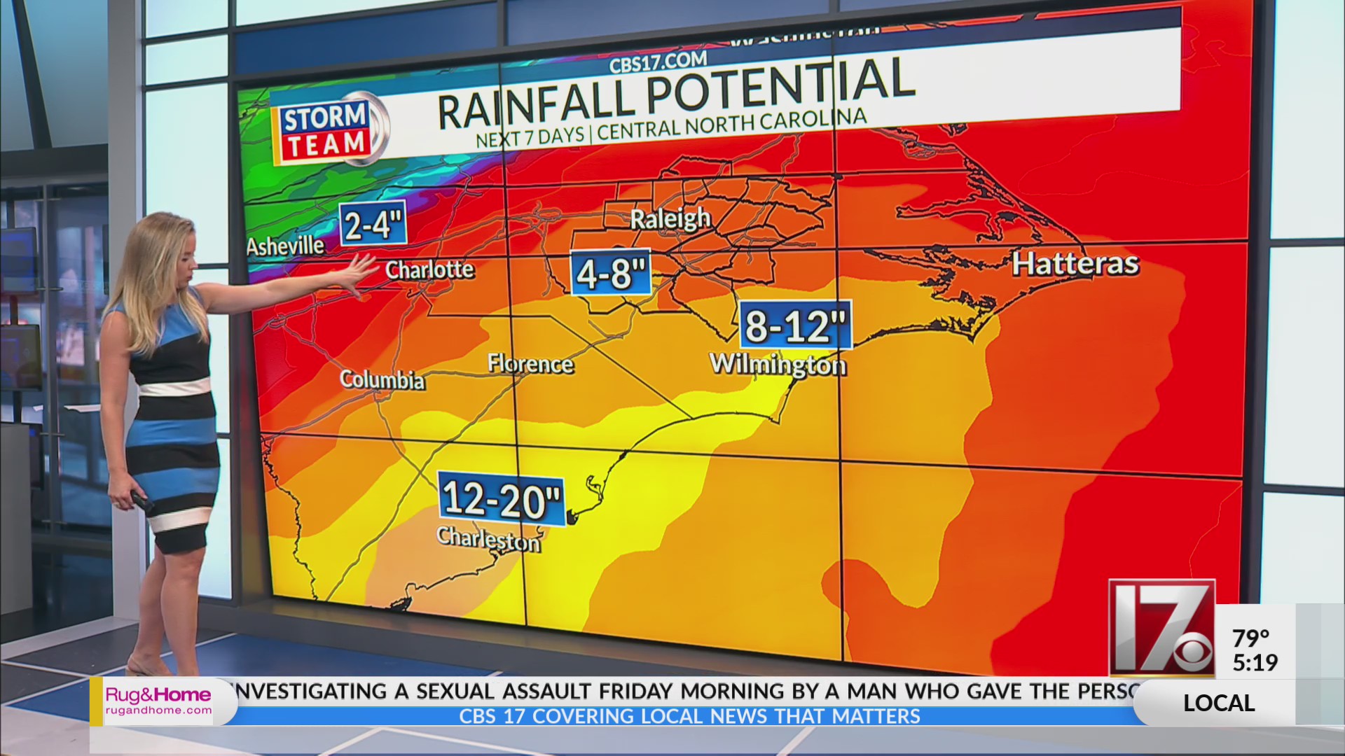 4-8″ of rainfall as Hurricane Debby approaches coast this week – CBS17.com