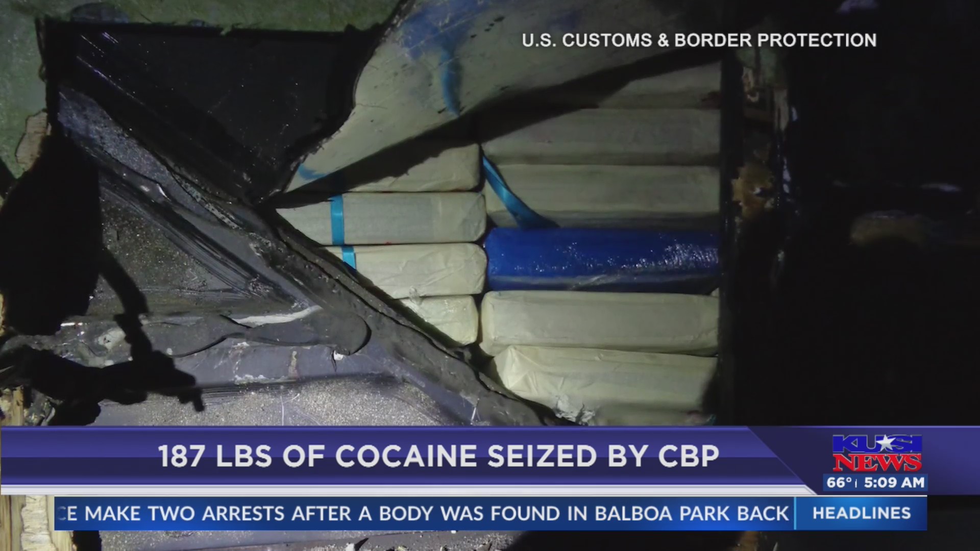 CBP officers seize 187 pounds of cocaine in a commercial passenger bus ...