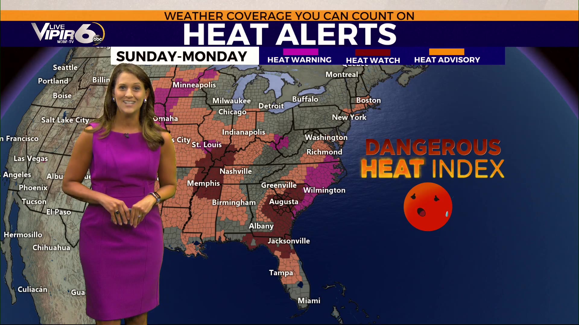 VIPIR 6 ALERT Sunday for Hazardous Heat – WJBF