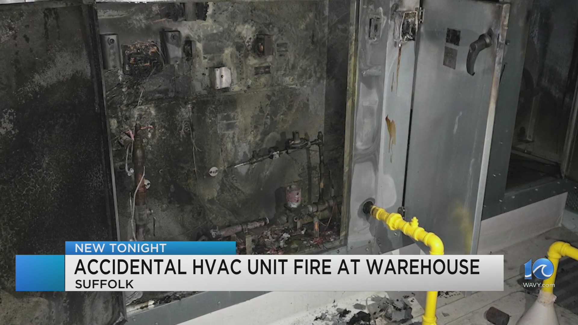 HVAC unit fire in Suffolk warehouse contained by firefighters – WAVY.com