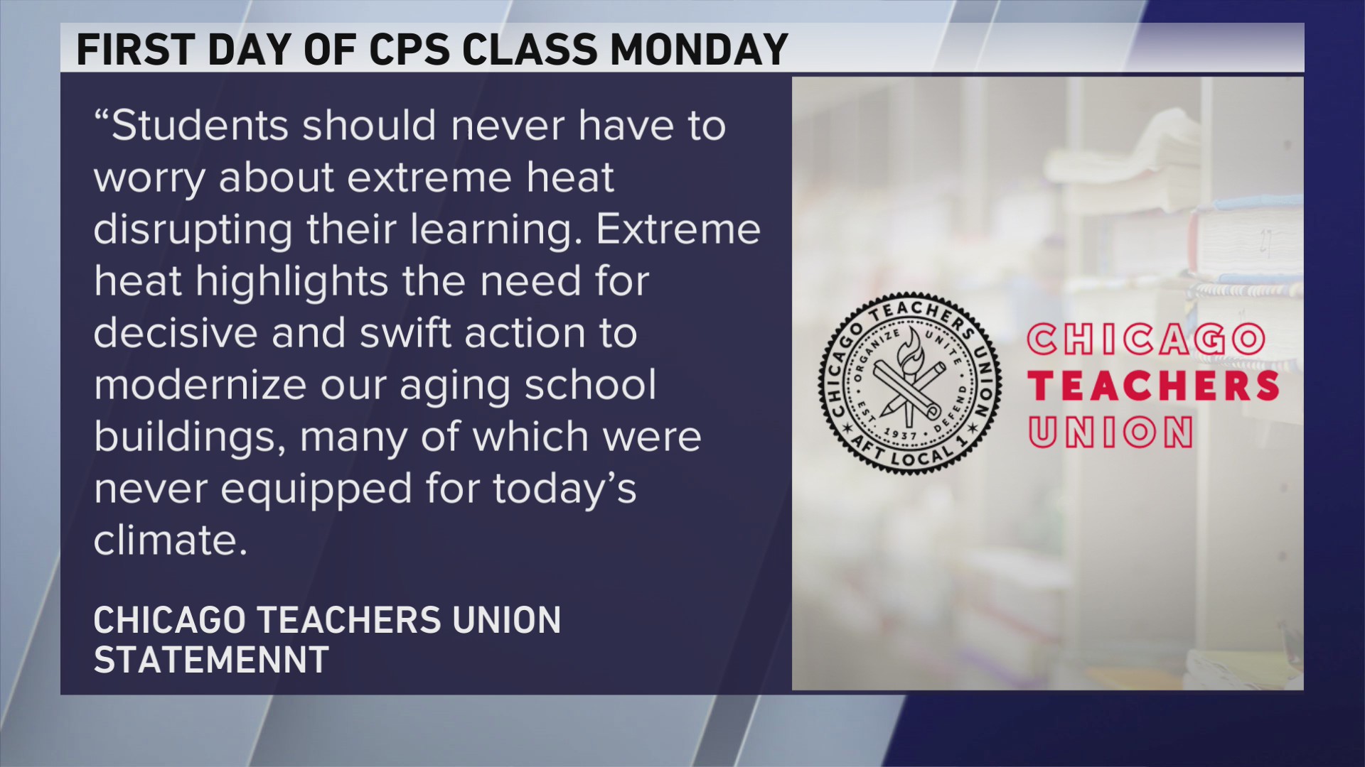 CPS take precautions to keep students cool amid high temperatures on ...
