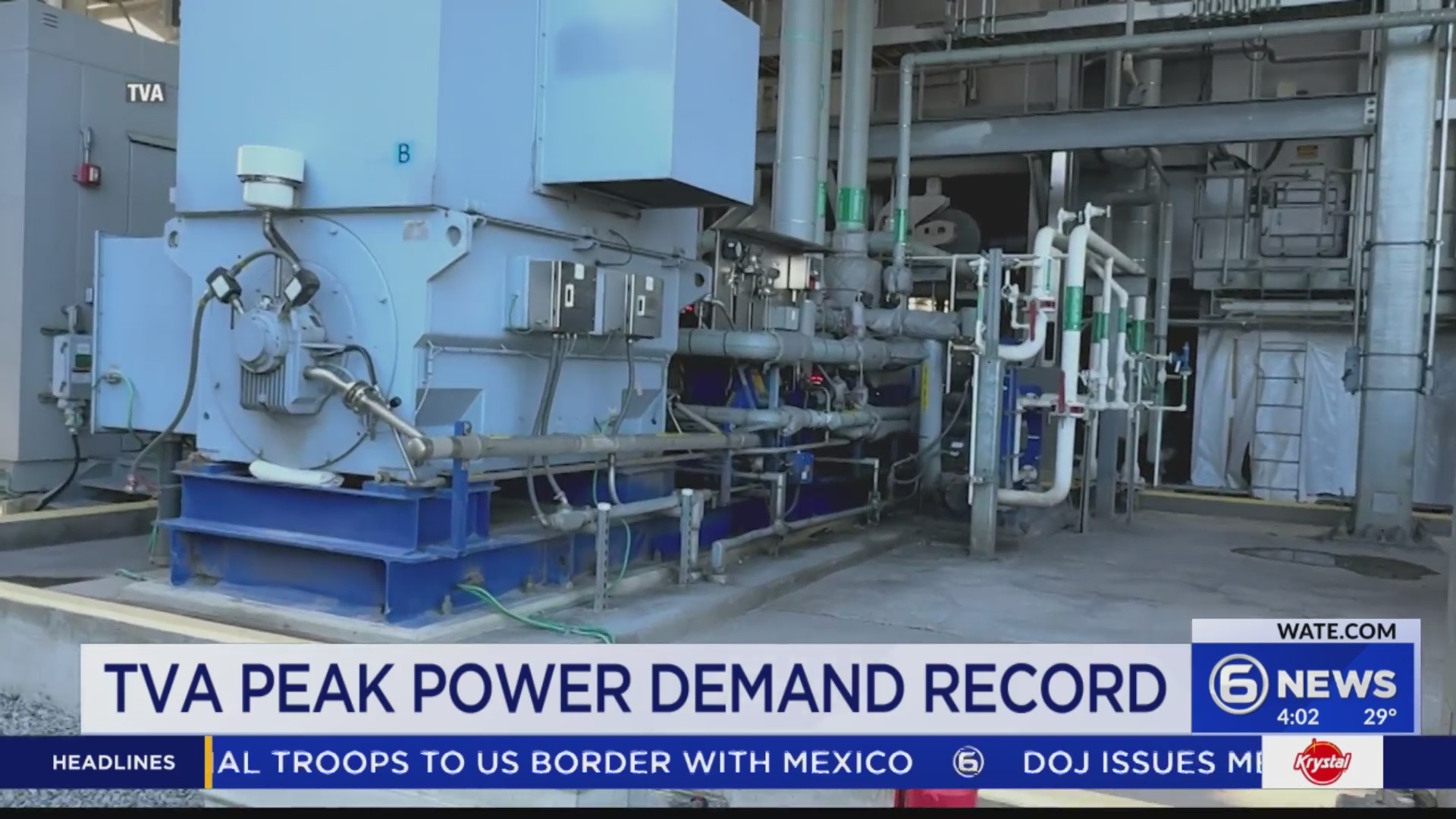 TVA breaks peak power demand record set in 2024 – WATE 6 On Your Side
