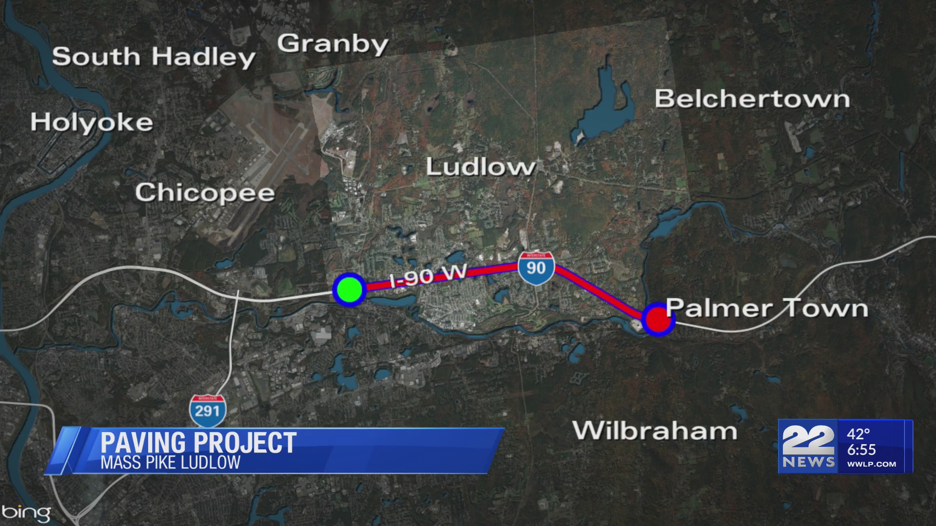 Paving on Mass. Pike in Ludlow Wednesday thru Friday – WWLP