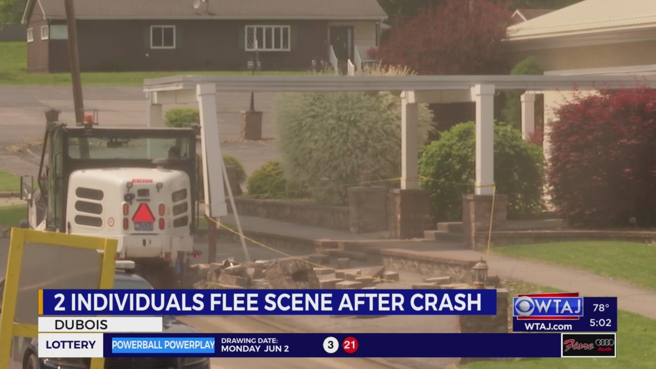 PHOTOS: Car rolls after police chase in DuBois, church damaged – WTAJ ...