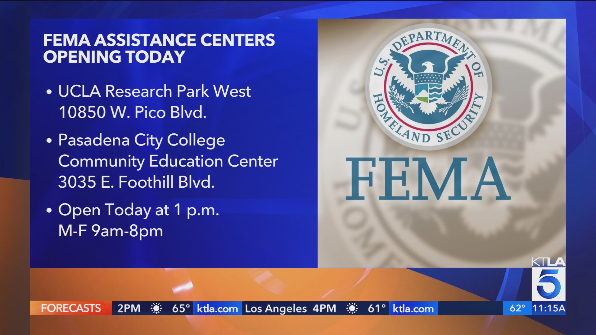 FEMA opening disaster recovery centers in Los Angeles area – KTLA