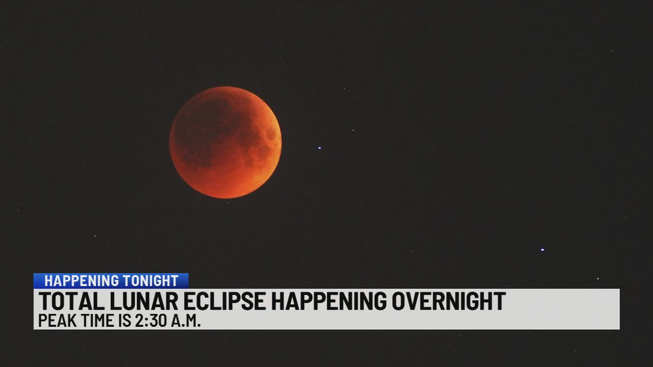 Total lunar eclipse happening overnight – NEWS10 ABC