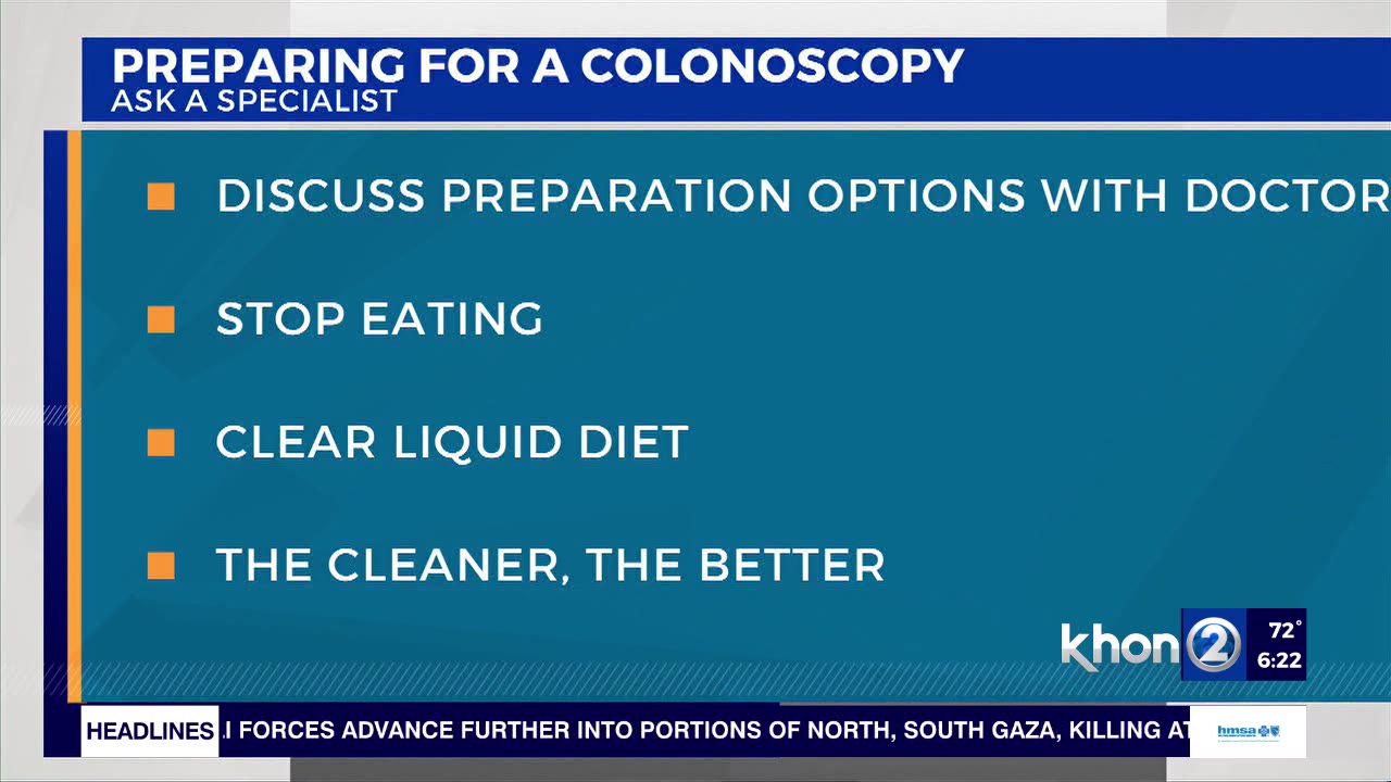 Ask A Specialist – Preparing for a colonoscopy – KHON2