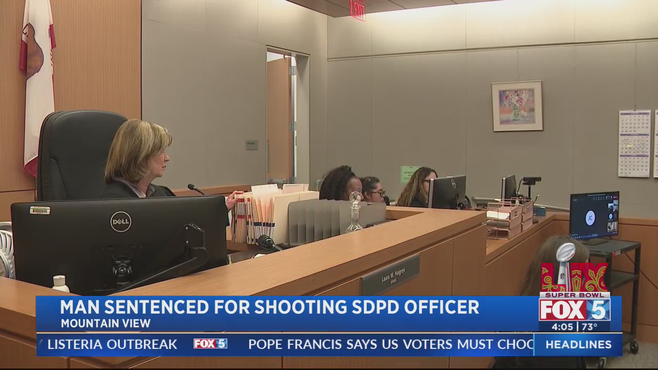 Man sentenced for shooting SDPD officer – FOX 5 San Diego & KUSI News